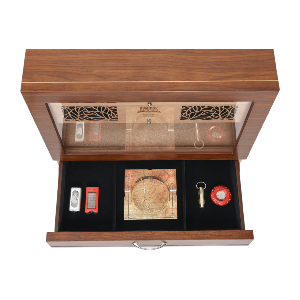Humidor Supreme® Balthazar II End Table Humidor - Walnut Finish ...