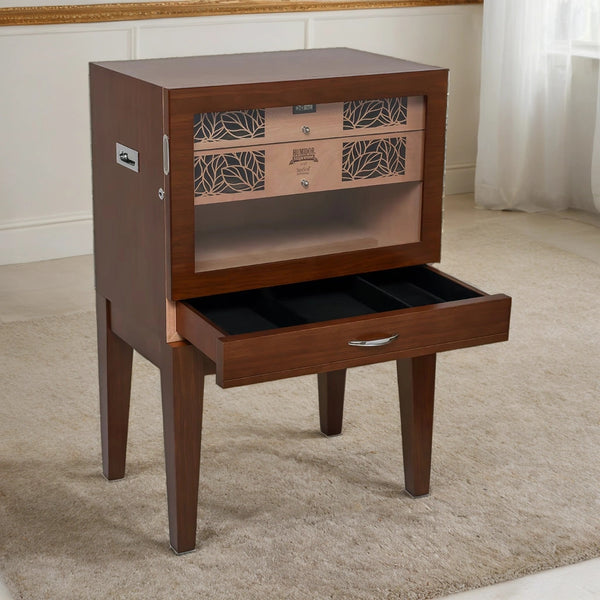Humidor Supreme® Balthazar II End Table Humidor - Walnut Finish ...
